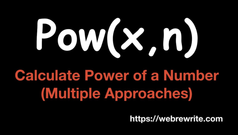 Calculate Power Using Recursion Java Powx N Video Tutorial